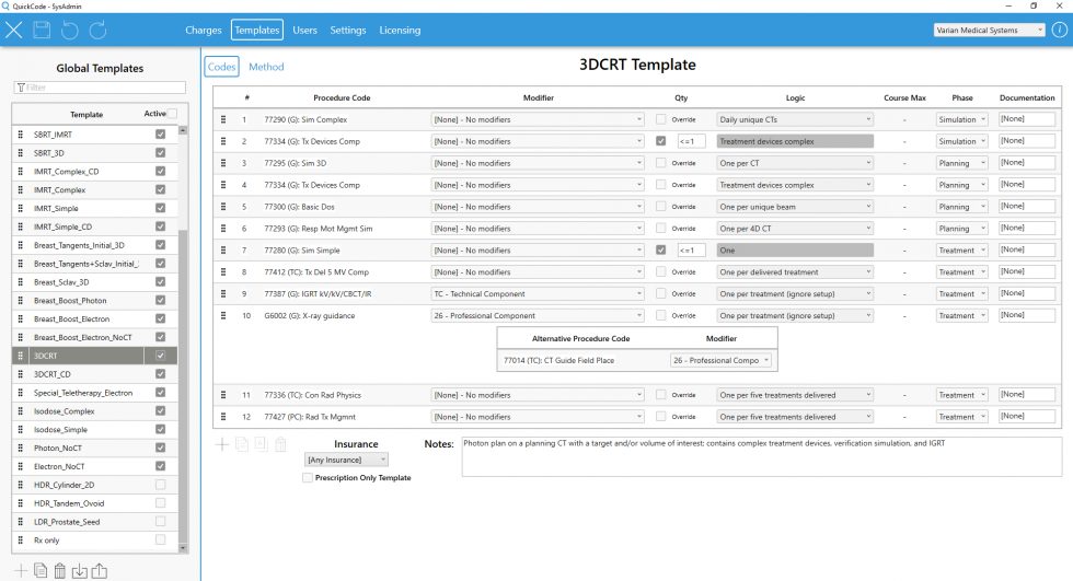 Introducing QuickCode: Automated Radiation Therapy Billing QA ...